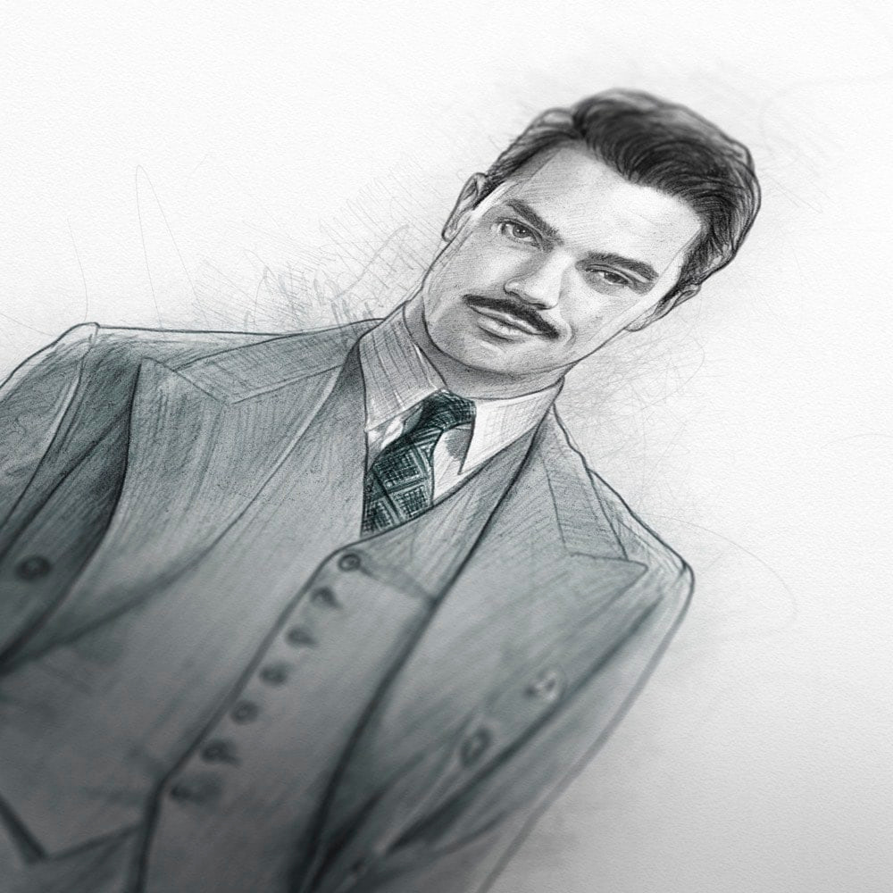 Howard Stark - Art Print - Sketchaprint